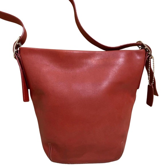 Coach | Bags | Coach Vintage Red Leather Legacy Soho Bucket Hobo ...